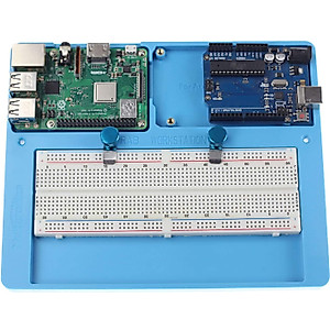 Makeronics Microcontroller Board and RAB 7-in-1 Breadboard Holder with USB Cable Compatible with UNO R3 Board ATmega328P and Arduino IDE