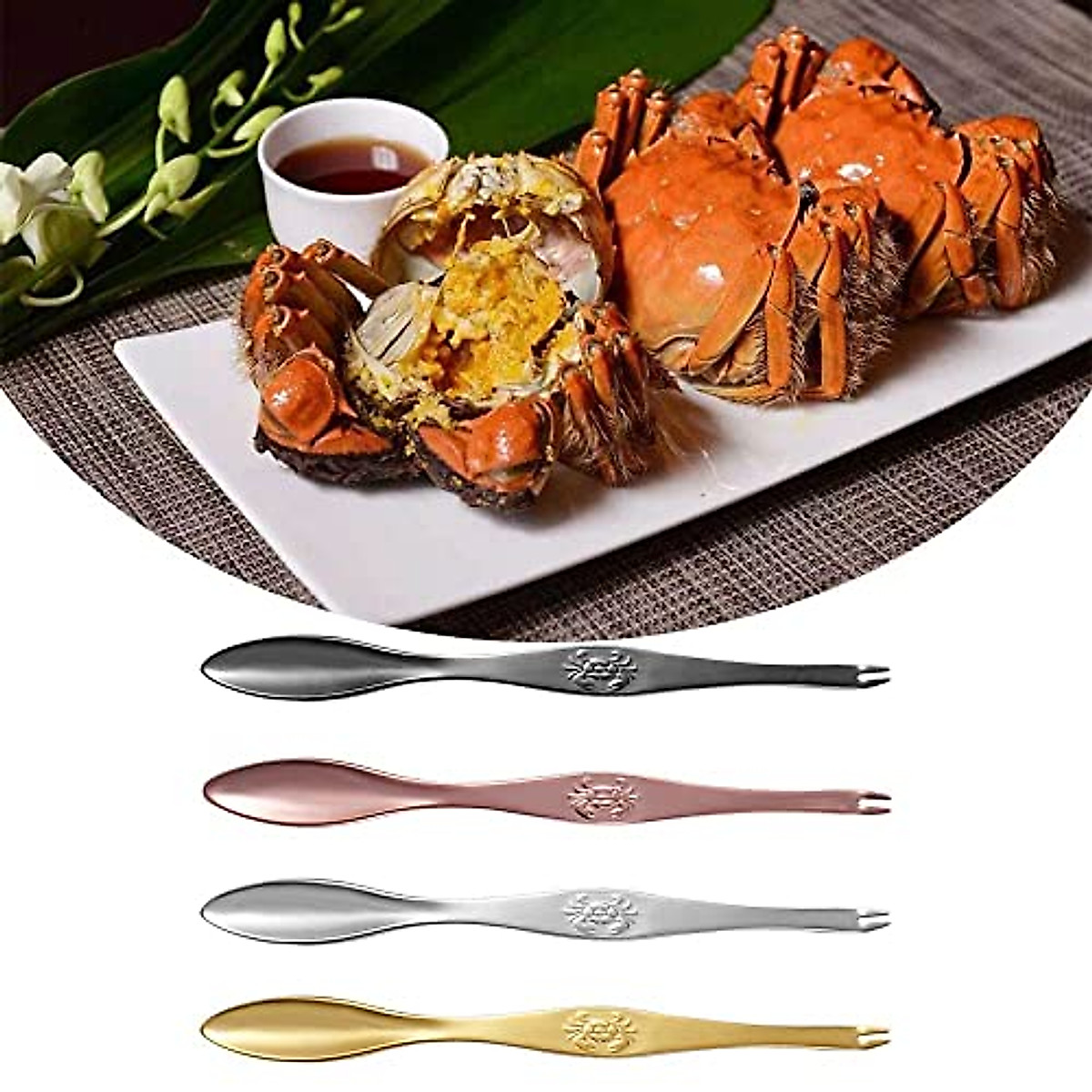 Seafood Forks Picks for Lobster Crab Nut, Lobster Cracker Seafood Tools Clip Needle Fork Picks, Fruit Fork for Crab and Lobster Spoons(Black)