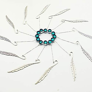 Toirxarn Metal Feather Bookmark - Unique 12 Constellation Designs with Fluorescent Pendants, Perfect Gift Idea for Women's Birthday, Girls, Boy Friends, Readers, Students, and Teachers.(Blue Pisces)