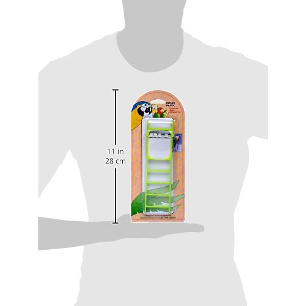 Penn Plax 4-Step Bird Ladder with Mirror