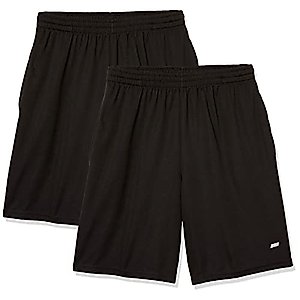 Amazon Essentials Men's Performance Tech Loose-Fit Shorts (Available in Big & Tall), Pack of 2, Black, X-Large