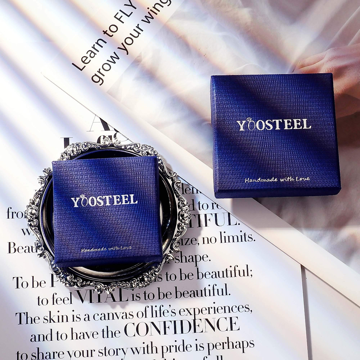 Dainty Initial Pearl Necklace for Women, 14K Gold Plated Paperclip Link Chain Necklace Toggle Clasp Necklace Initial Necklaces Gold Jewelry for Women Letter M