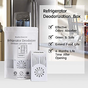 CANAGER Refrigerator Deodorizer, Freezer Odor Eliminator,Better Than Baking Soda-(Green,1 Pack)