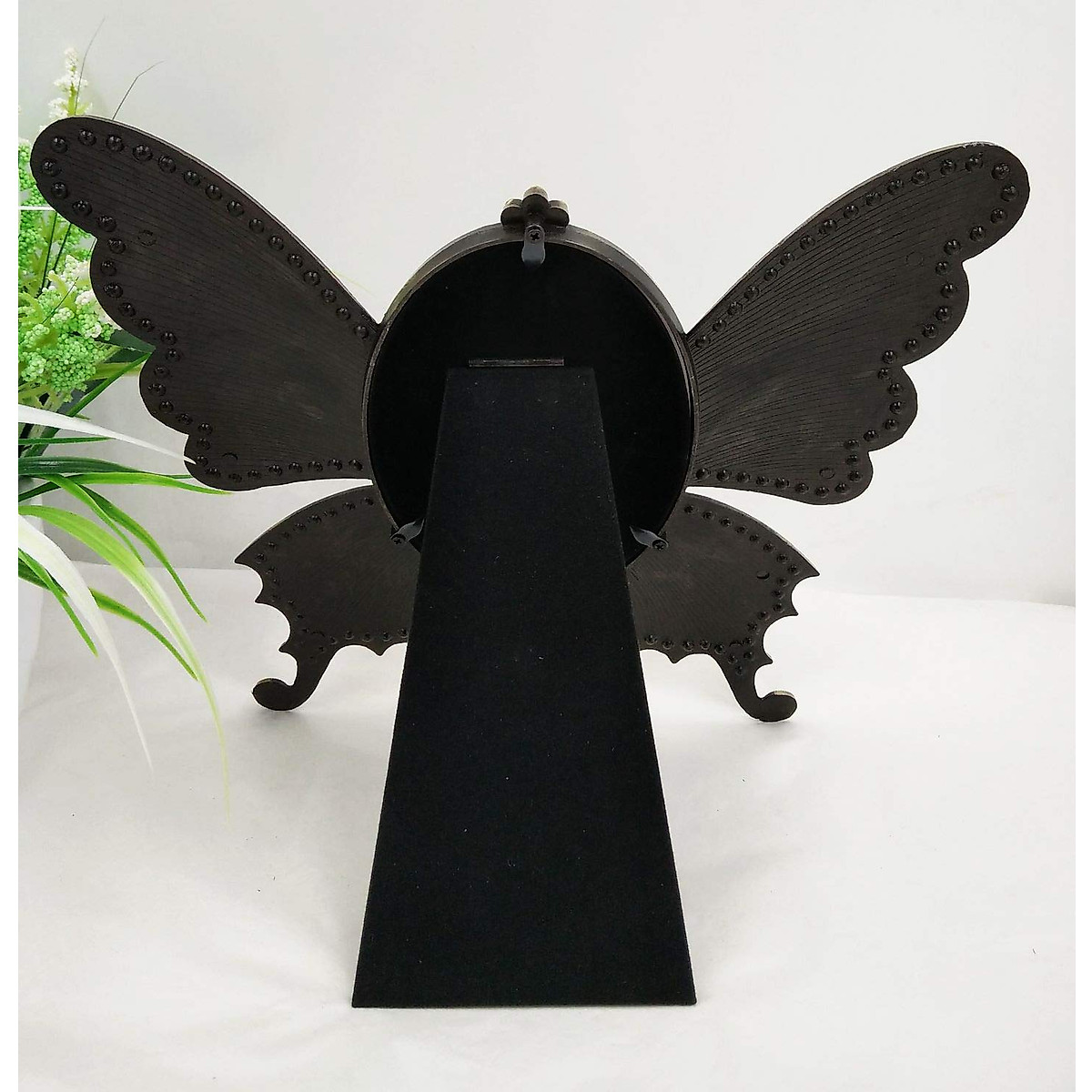 soofylia Retro Metal Butterfly Frame with Rhinestones Indigo Photo Frame 3.5 × 5 Room Decor Perfect for Wedding, Baby Birth Anniversary, Vacation, Graduation, Housewarming or any Memorable Photos