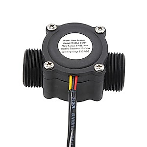 3/4'' Water Flows Flows Meter Flowmeter Counter Water Flows 3.5V-24V 2-60L/min Flowmeter Counter