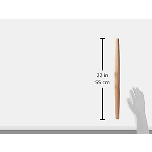 J.K. Adams FRP-2 Maple Wood French Dowel Rolling Pin, 20-1/2-Inch-by-1-1/2-Inch