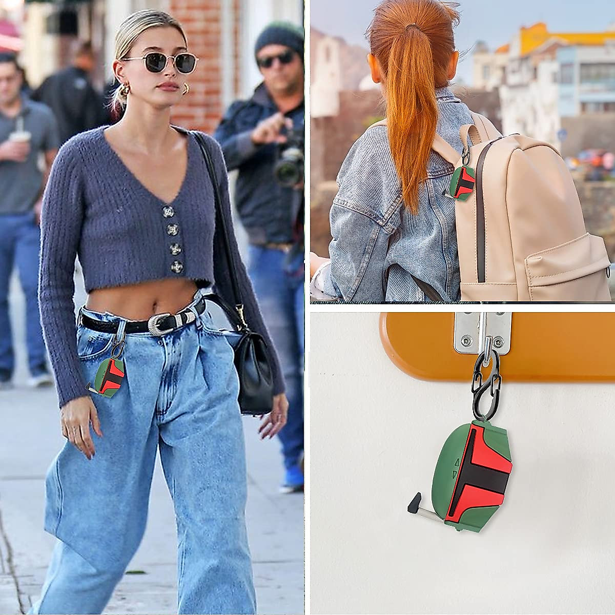 Alquar Star War Case for Beats Studio Buds Case Cover, 3D Cute Fun Anime Character Shockproof Soft Silicone Design, with Keychain 5in1 Accessories Anti-Lost Rope/Ring/Brush for Beats Studio Buds