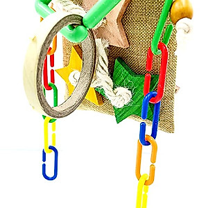 GILYGI Bird Lucky Bag Toys - Bird Foraging Bag with Array of Chewable Toys for Small and Medium Parrot Cockatiels Parakeets Conures Quakers Caiques Pionus Senegals