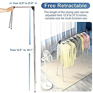 GIPOBUY Portable Clothes Rack Folding Travel Garment Rack, Foldable Collapsible Clothing Rack, Small Portable Hanging Drying Rack for Dance, Painting, Travel,Camping,Vendors,RV, black (Non-Heavy Duty