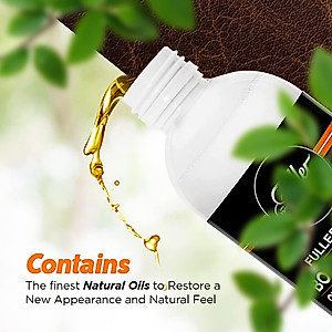 Fuller Brush Leather Boot and Jacket Cleaner Conditioner - Natural Oil Formula for Leather, Vinyl, Backpacks & Luggage - Removes Dirt, Dust, and Grime - Bottle with Sprayer