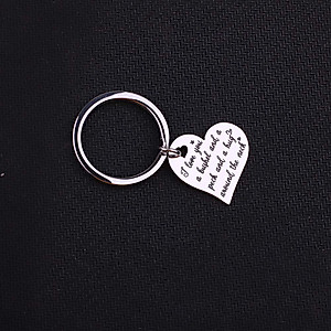 Heart-shaped Pendant Keychain I love you a bushel and a peck Gifts for Women Girls (KEYCHAIN)