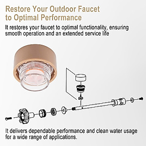 RK-17VB Vacuum Breaker Float Kit, Anti-Siphon Wall Faucet Repair Kit, Anti Siphon Valve Repair Kit, Compatible with Woodford Model 17 (4 Packs)