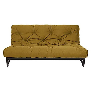 Trupedic Futon Mattress for Floor or Frame - Plush Foldable Sofa Bed for Adults & Kids - Portable Convertible Foam Futon for Dorm Room, Camping, Office - Frame Not Included (5” Thickness, Full Size)