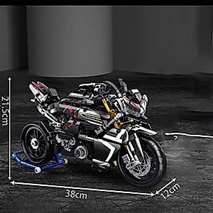 NOSTEA Technics Motorcycle for Suzuki B-King, 1056 pcs, Motorcycle Building Bricks Toy Compatible with Lego