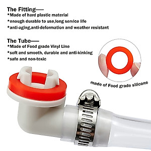 Drain Kit, Window Air Conditioner, 1 PCS Elbow Fitting, 3Feet Clear Vinyl Tube Material, Universal Mini-Split AC Unit, Adjustable Length, Draining Condensate