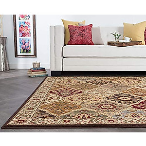 Universal Rugs 105120 Multi 3 Pc. Set 5-Feet by 7-Feet, 20-Inch by 60-Inch and 20-Inch by 32-Inch Area Rug, 3-Piece
