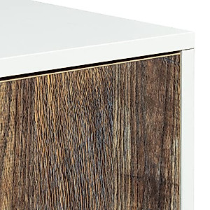 Storage Cabinets, Multifunctional Display Cabinet with Display Shelves and Doors, Entrance Modern Buffet or Kitchen Sideboard with Gorgeous Golden Brass Accents, Modern Style TV Cabinet(Espresso)