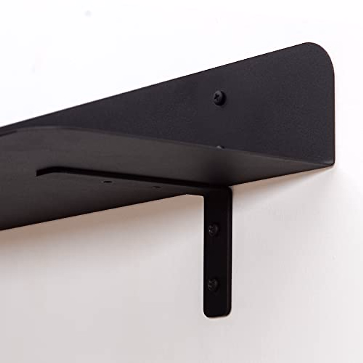 Saffron Fabs 24" x 8" Metal Wall Shelf in Textured Black