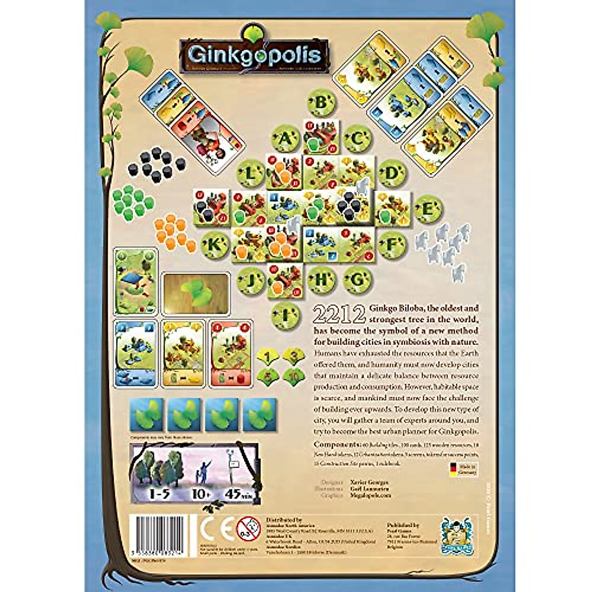 Pearl Games Ginkgopolis Board Game | Competitive Worker Placement Strategy Game for Adults and Kids | Ages 10+ | 1-5 Players | Average Playtime 45 Minutes | Made by Pearl Games