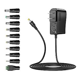 Basicvolt 15V 2A 1A Switching Power Supply Charger 15Volt 2Amp 1.5A Universal AC/DC Adapter Replacement Regulated Power Cord for Litter Robot LED Light and More 15Vdc Household Electronics