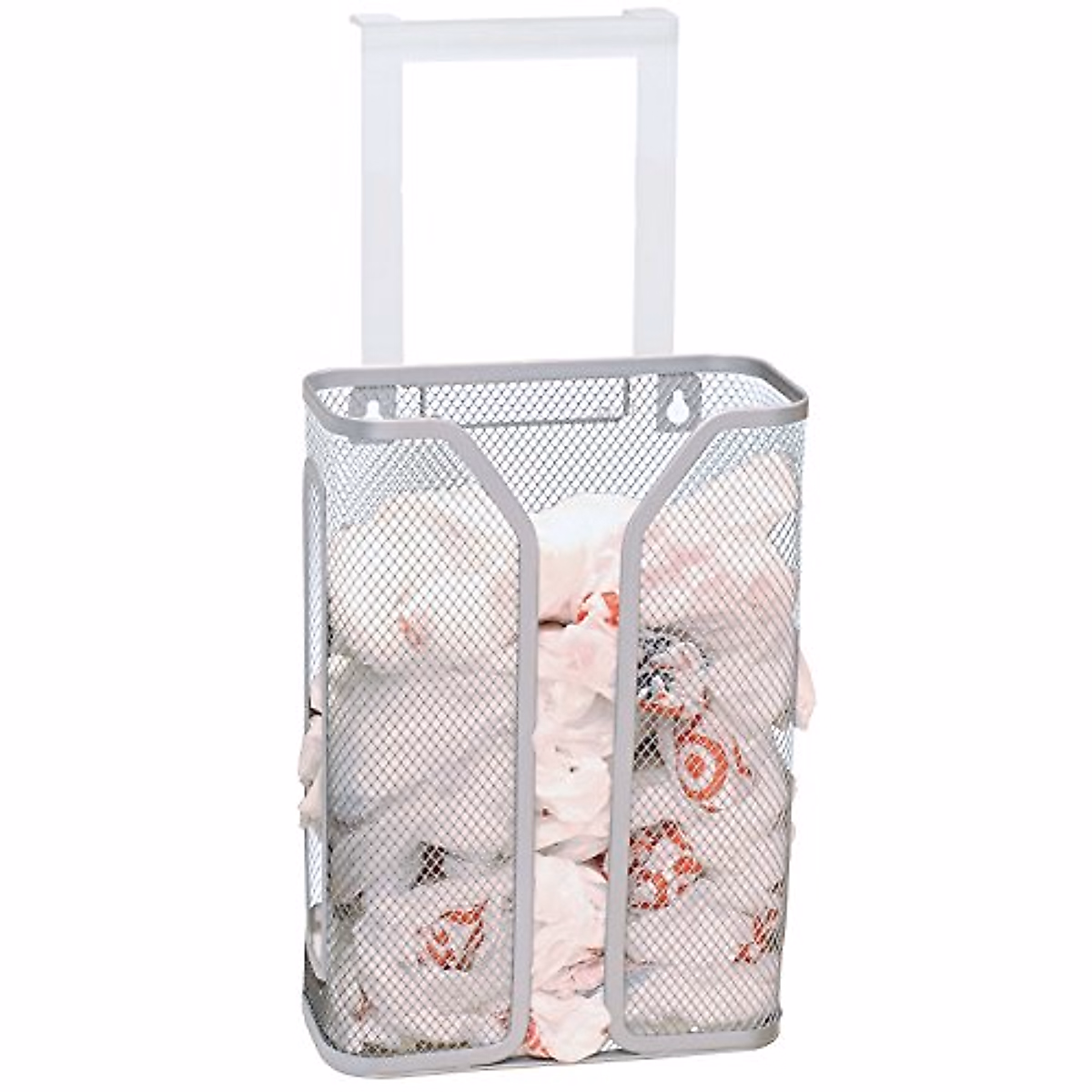 DecoBros Over The Cabinet Door Bag Holder, Silver