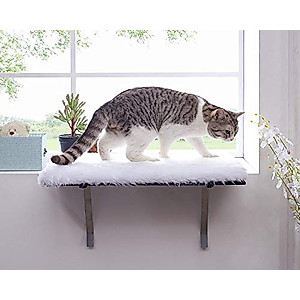 sweetgo Cat Window Perch-Mounted Shelf Bed for cat-Funny Sleep DIY Kitty Sill Window Perch- Washable Foam Cat Seat