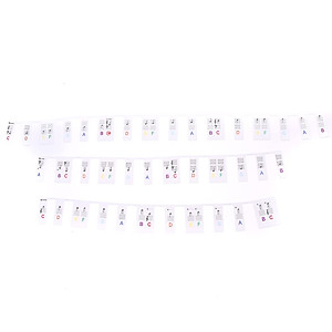 Premium Piano Keyboard Stickers - Colorful, Durable, and Easy-to-Use Learning Aid for Beginners (Colorful)