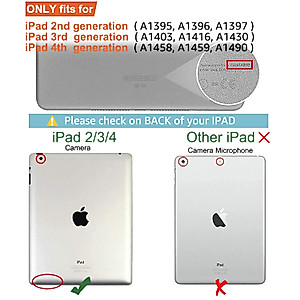 TopEsct Kids case for iPad 2nd/3rd/4th Generation, Comes with Tempered Glass Screen Protector and Strap (Blue)