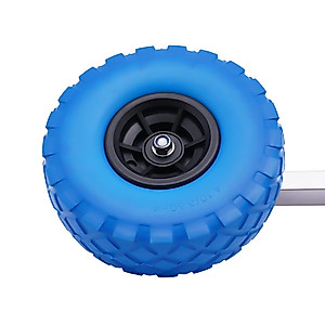 Boat Launching Wheels, Stainless Steel Transom Launching Wheel Dolly 10'' x 3 '' Tires for Inflatable Dinghy Boat
