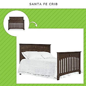 CC KITS Full-Size Conversion Kit Bed Rails for Evolur Cribs (Antique Brown)