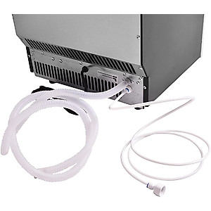 Undercounter Ice Maker Machine Commercial, Built in Nugget Ice Cubes 100 LBS/24H with 33LBS Large-Capacity, Freestanding|Countertop Crushed Ice Machine for Commercial Use Bar Coffee Restaurant Office