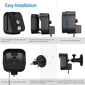 Blink Outdoor Camera Mount, Weatherproof Protective Cover and 360 Degree Adjustable Wall Mount with Blink Sync Module 2 Outlet Mount for All-New Blink Outdoor Security Camera System