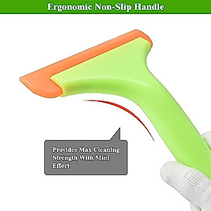 REEVAA Flexible Silicone Squeegee,Rubber Squeegee W/Non-Slip Handle Window Squeegee Small Squeegee,Auto Water Blade Window Tint Squeegee Shower Squeegee for Car Windshield, Mirror,Glass Door, Bathroom