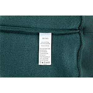 UNACOO Kids Crewneck Long Sleeve Fleece Sweatshirt Pullover Cotton Tops for Boys or Girls (deep green, xl(11-12 Years))