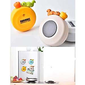 Cute Squirrel Machinery Timers 60 Minutes Mechanical Kitchen Cooking Timer Clock Loud Alarm Counters Manual Timer Kitchen Utensil (Beige)