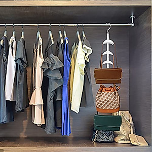 2 Packs Purse Hanger Organizer for Closet - Handbag Hanging Storage Organization Rotatable 360 Degree Shoulder Bag | Crossbody Bag | Tote Bag Organizer for Closet System, Wall