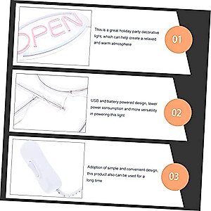 GARVALON opne ambient light business hours sign LED Neon Open Sign Bright LED Open Sign open signs for business large open signs Neon Open light outdoor decorate Acrylic office