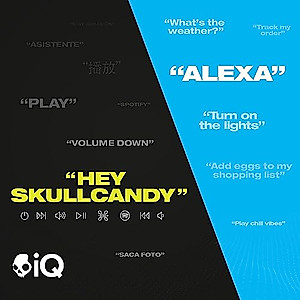 Skullcandy Crusher ANC 2 Over-Ear Noise Canceling Wireless Headphones with Sensory Bass and Charging Cable, 50 Hr Battery, Skull-iQ, Alexa Enabled, Microphone, Works with Bluetooth Devices - Black
