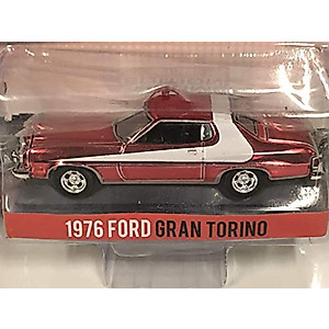 Greenlight 1976 Ford Gran Torino Chrome Red Edition Starsky & Hutch (1975-1979) TV Series Limited Edition to 4, 600Piece Worldwide 1/64 Diecast Model Car 51224