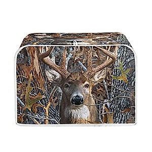 DISNIMO Hunting Forest Deer 2-Slice Toaster Cover, Bread Maker Oven Cover Kitchen Small Appliance Cover, Universal Size Microwave Oven Dustproof Cover Women Gift