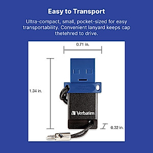Verbatim 32GB Store ‘n’ Go Dual OTG USB 3.2 Gen 1 Flash Drive for USB-C Devices – 2 in 1 Type C Thumb Drive