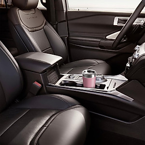 iPick Image for Lincoln Logo 20 oz Dual-Wall Insulated Stainless Steel with Pink Silicone Sleeve Travel Tumbler