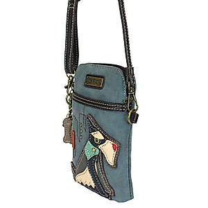 Chala Schnauzer Cellphone Crossbody Handbag - Convertible Strap Schnauzer Mom Gift