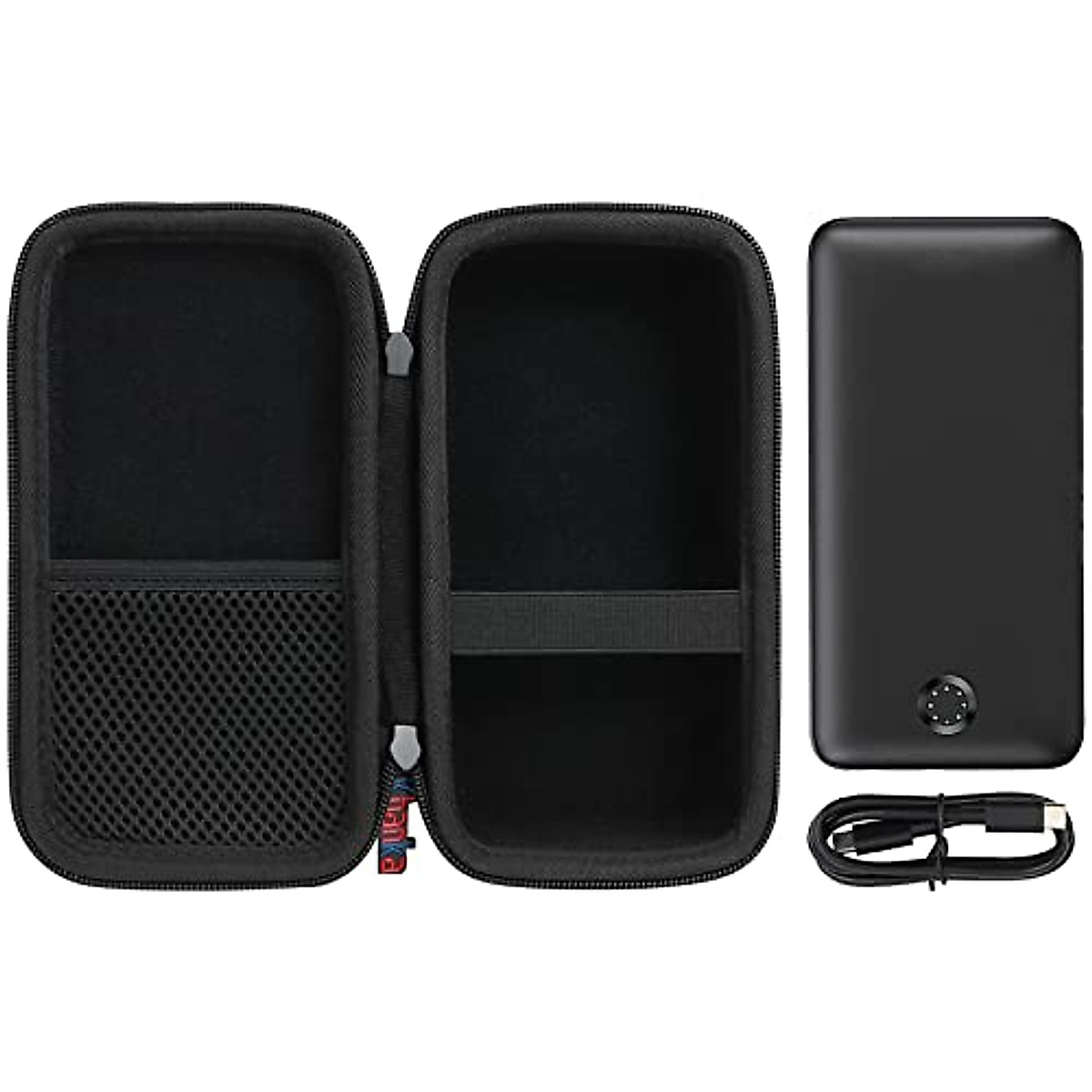 khanka Hard Travel Case Replacement for Anker 347 Power Bank (PowerCore 40K), 40,000mAh Battery Pack, Case Only (Black)