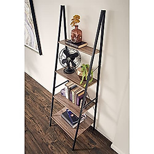 ClosetMaid 1316 4-Tier Wood Ladder Shelf Bookcase, Gray
