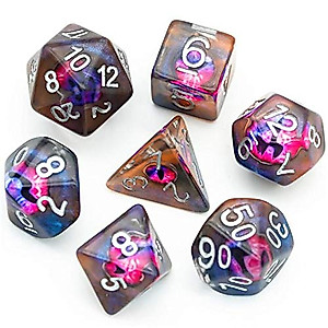 Demon Eye Dragon Eye Dice 7-Dice Set Resin Dungeons and Dragons Dice
