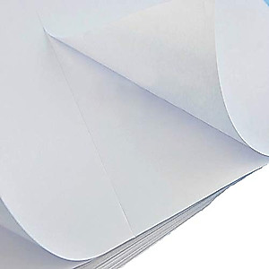 BESTEASY 200 Round Corner Half Sheet Self Adhesive Shipping Labels for Laser and Ink Jet Printers, White Blank (100 Sheets, 200 Labels)