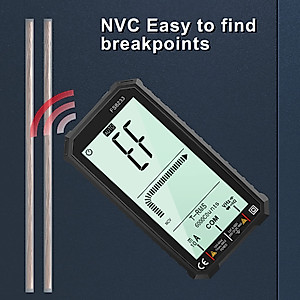 BlumWay 4.7 Inch LCD Digital Multimeter TRMS 6000 Counts Voltmeter Auto-Ranging Fast Measures Voltage Current Amp Resistance Diodes Continuity Duty-Cycle Capacitance Temperature for Automotive