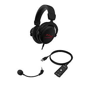 HyperX Cloud Core USB Gaming Headset, DTS Headphone:X Spatial Audio, Detachable Noise-Cancelling Mic, Comfortable Memory Foam, Durable Aluminum Frame for PC, Xbox Series X|S, Xbox One, Black (Renewed)