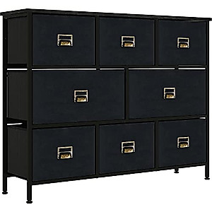 YITAHOME 8-Drawer Storage Tower, Fabric Dresser - Organizer Unit for Bedroom, Living Room, Hallway, Closets & Nursery - Sturdy Steel Frame, Wooden Top & Easy Pull Suede Bins